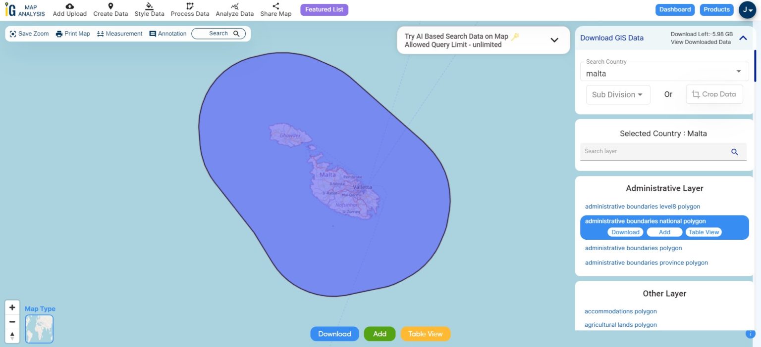 Download Malta Administrative Boundaries GIS Data – Regions, Local ...