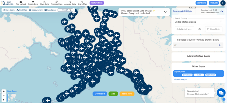 Download United States Alaska Shapefiles