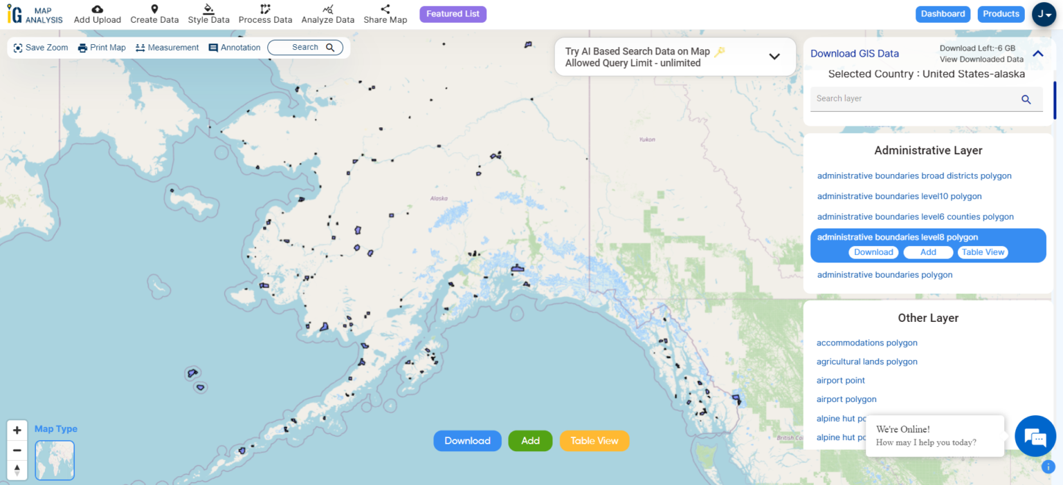 Download United States Alaska Shapefiles