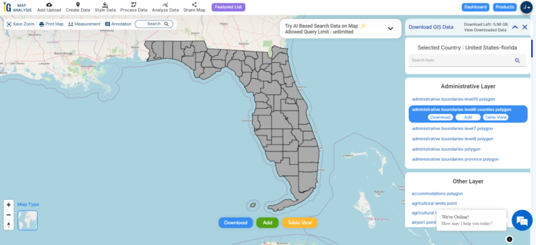 Florida GIS Data - shapefile, administrative boundary, polygon, county ...