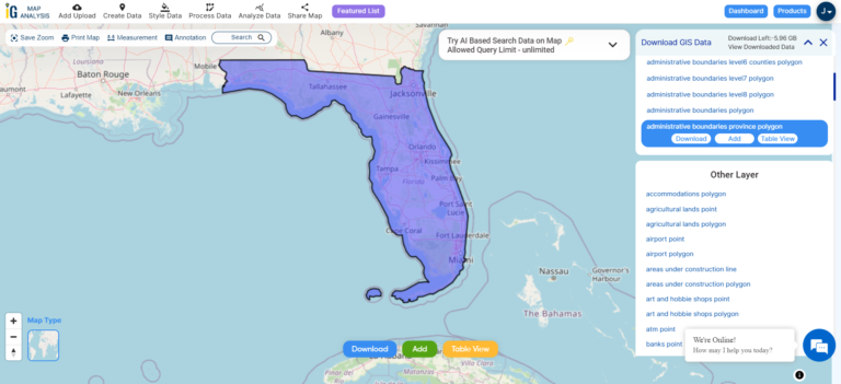 Florida GIS Data - shapefile, administrative boundary, polygon, county ...