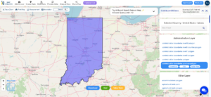 Download Indiana Counties GIS data - United States - Railways, Highway ...