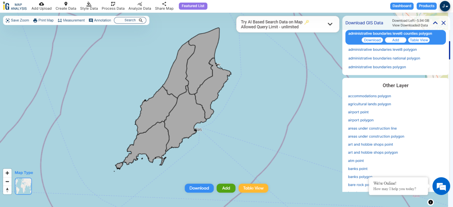 Download Isle Of Man Administrative Boundary GIS Data for –Districts ...