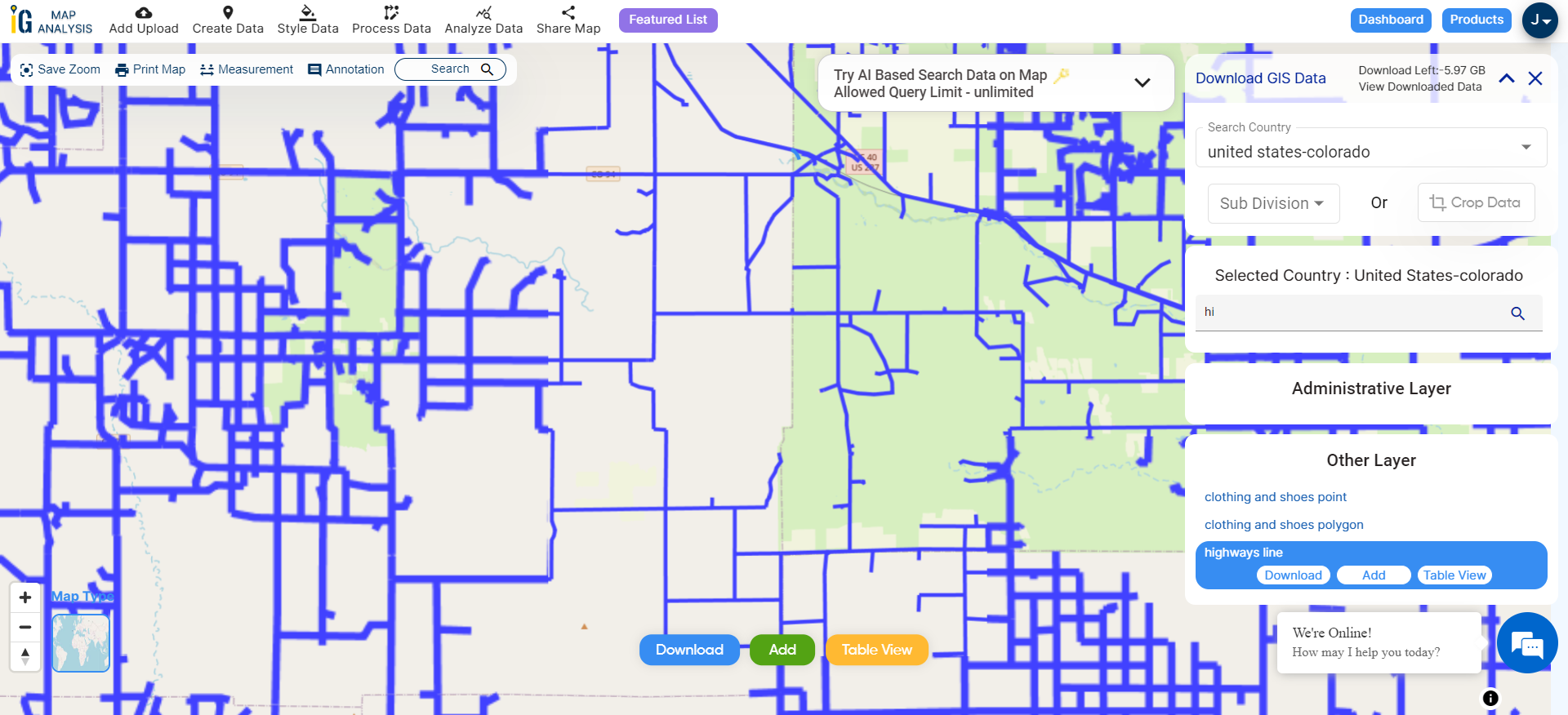 Colorado GIS data - Shapefile, Administrative boundary, polygon, county ...