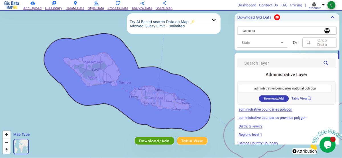 Download Samoa Administrative Boundary GIS Data for – National ...