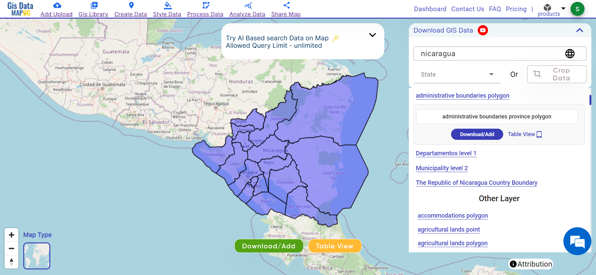GIS Database Archives