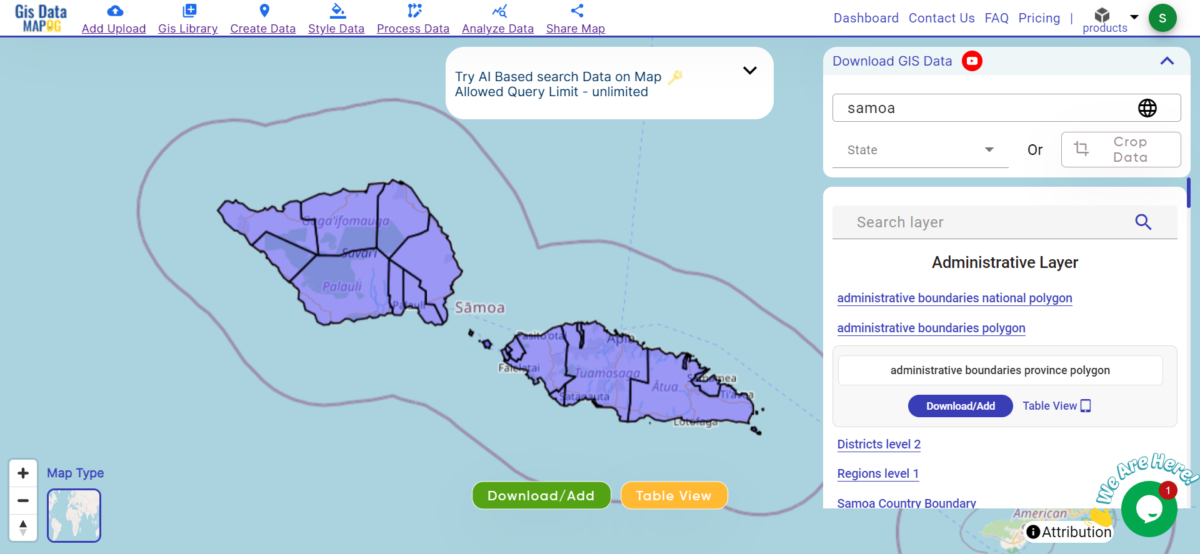 Download Samoa Administrative Boundary GIS Data for – National ...