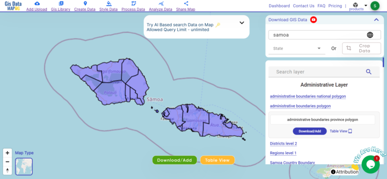 Download Samoa Administrative Boundary GIS Data for – National ...