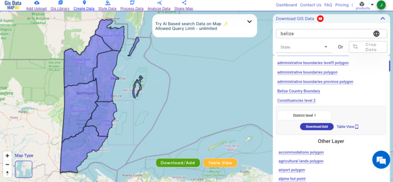Download Belize Administrative Boundary GIS Data for – National ...