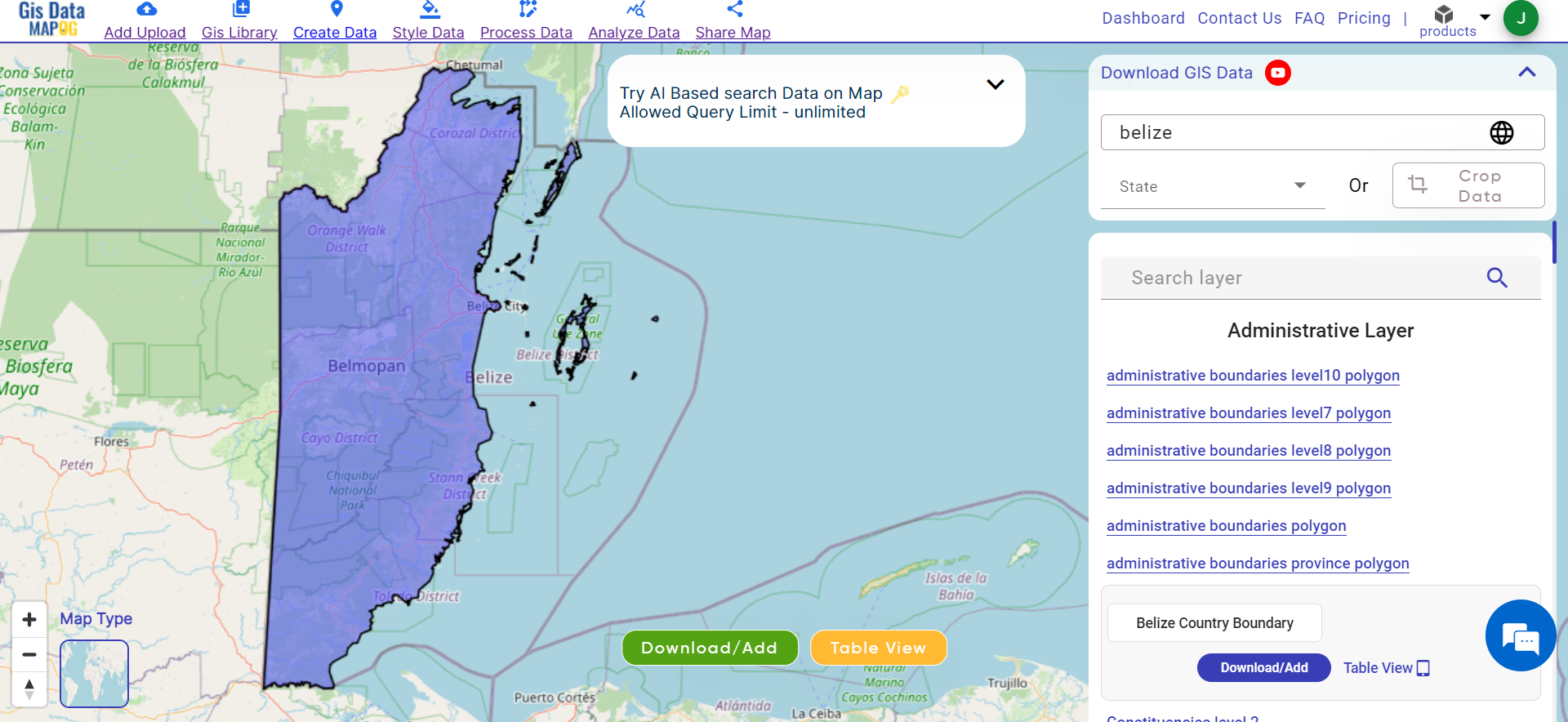 Download Belize Administrative Boundary GIS Data for – National ...