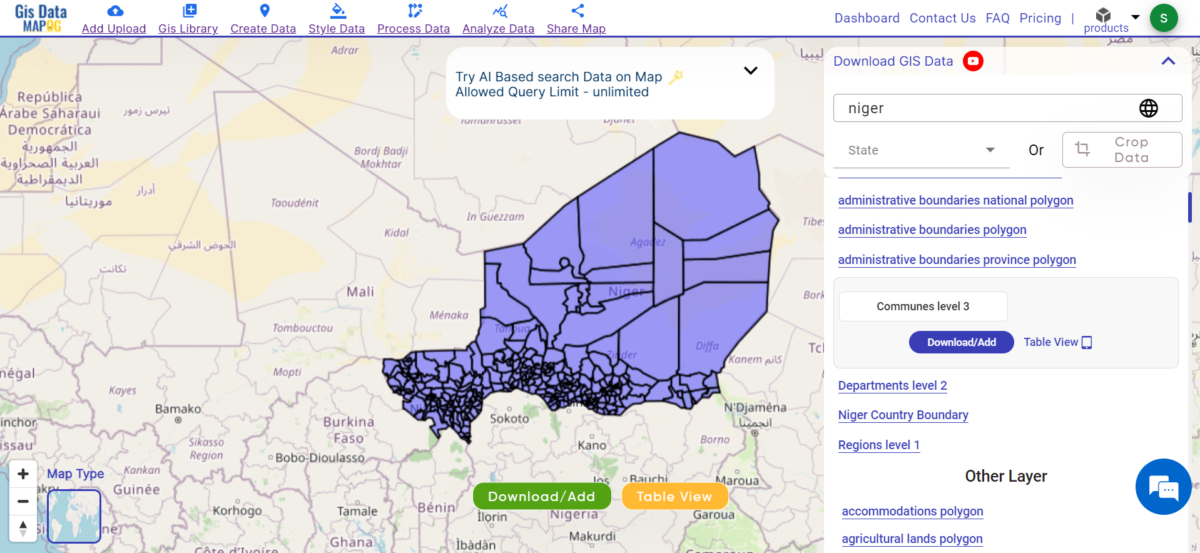 Download Niger Administrative Boundary GIS Data for – National ...