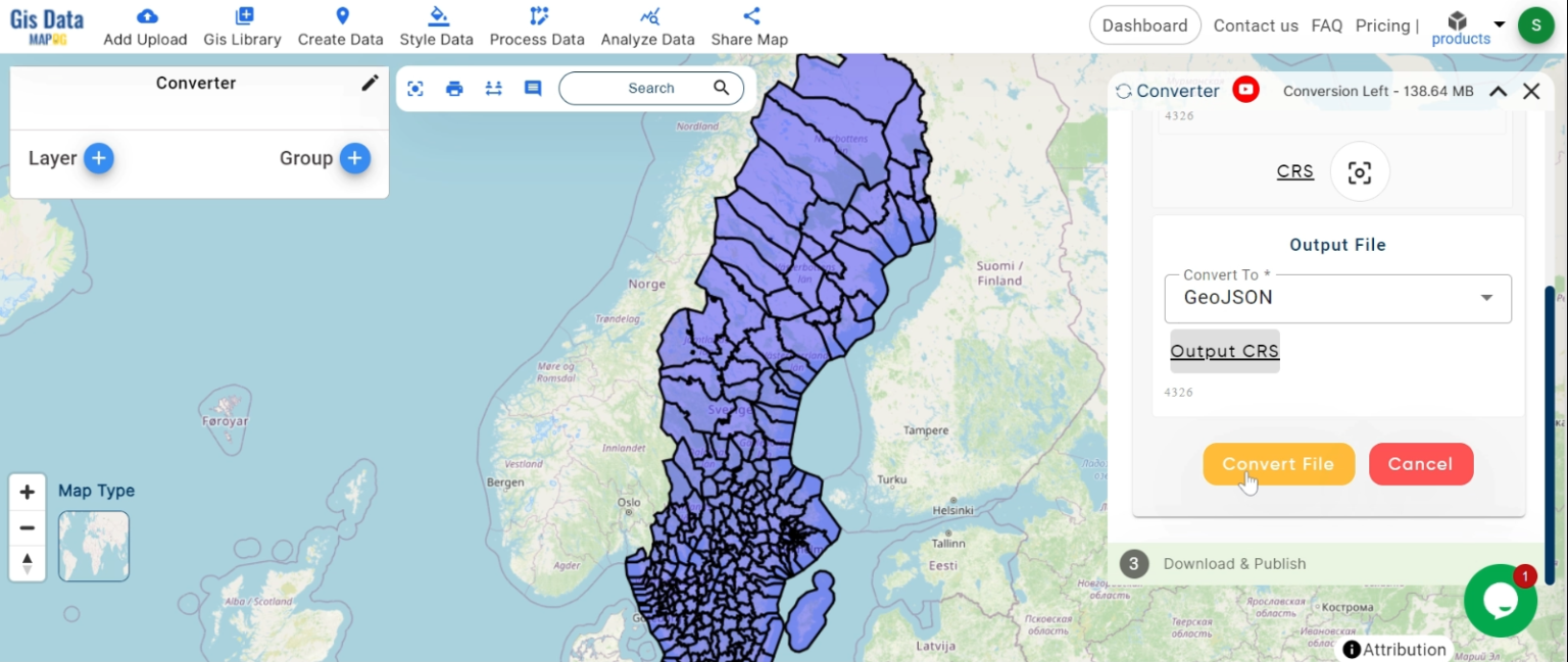 Converting KMZ to GeoJSON Online