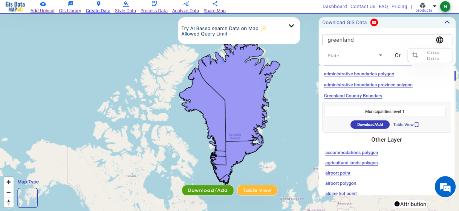 Download Greenland Administrative Boundary GIS Data for – National ...
