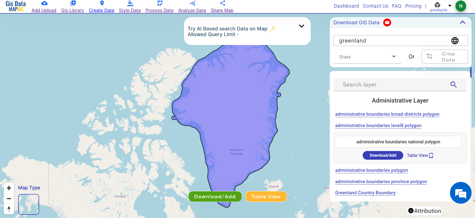 Download Greenland Administrative Boundary GIS Data for – National ...