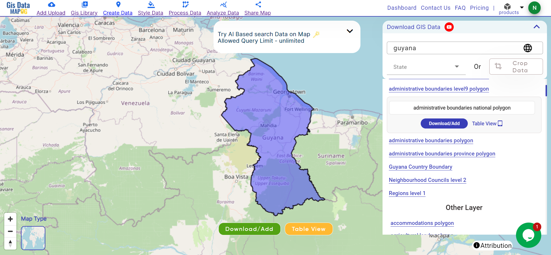 Download Guyana Administrative Boundary GIS Data for – National ...