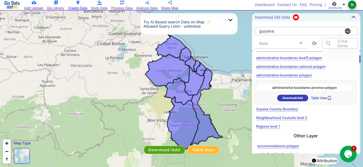 Download Guyana Administrative Boundary GIS Data for – National ...