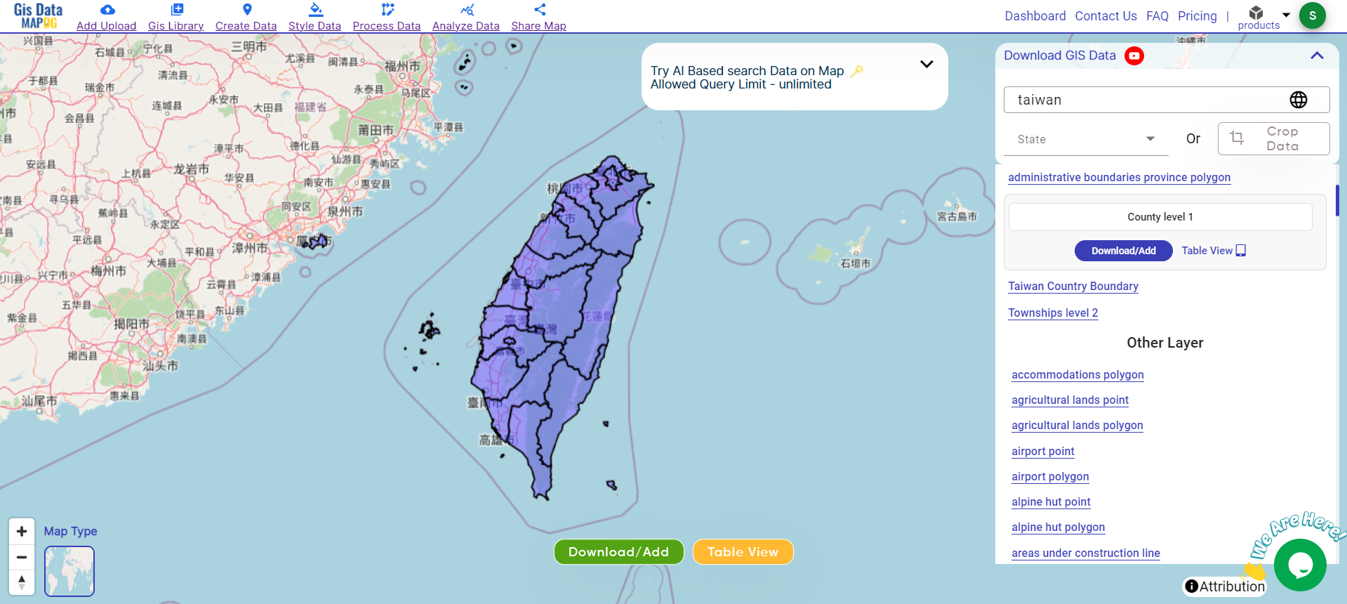 Download Taiwan Administrative Boundary GIS Data for – National, County ...