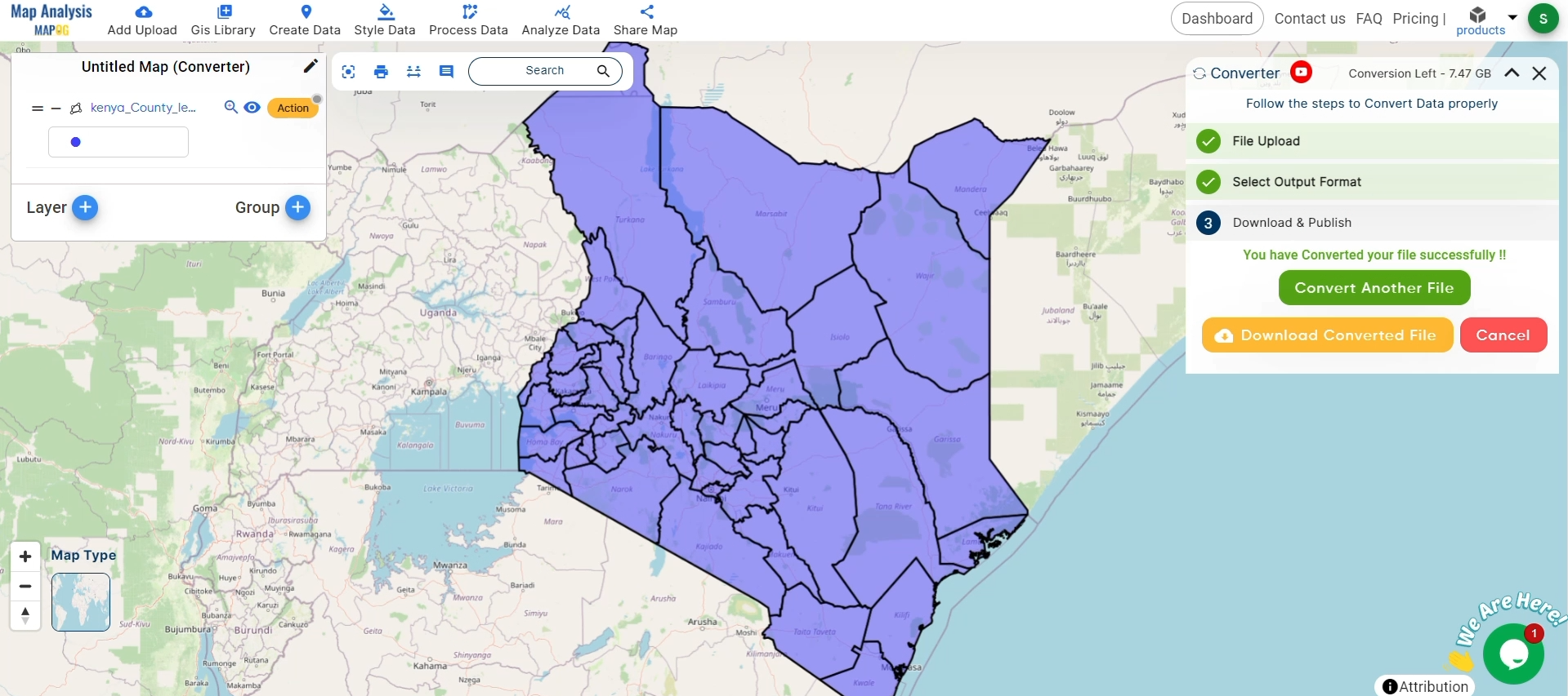 Convert KML to GPKG Online