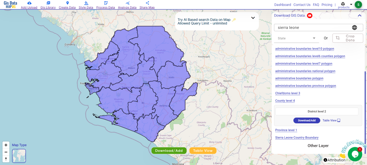 Download Sierra Leone Administrative Boundary GIS Data for – Provinces ...