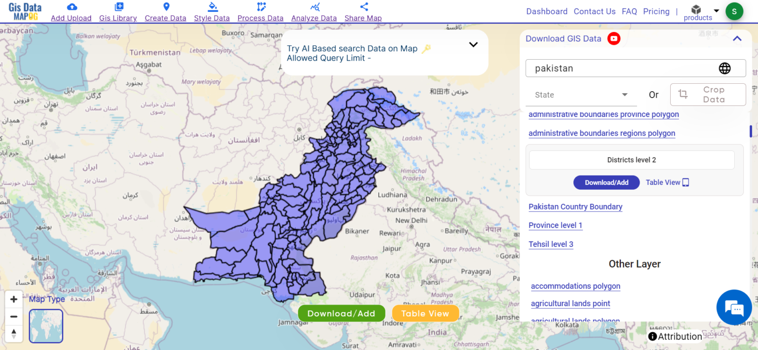 Download Pakistan Administrative Boundary GIS Data for– National ...