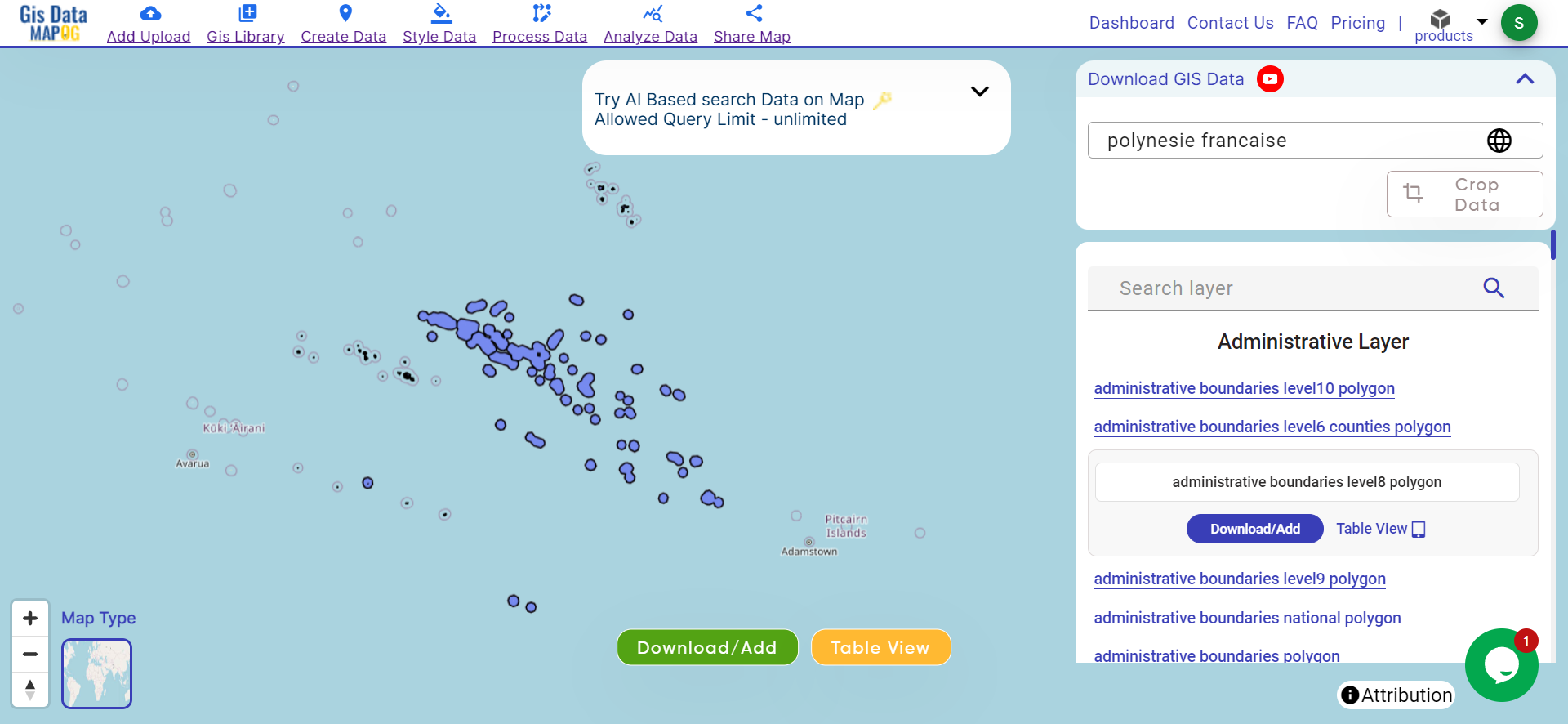 Download Polynesie Francaise Administrative Boundary GIS Data for ...