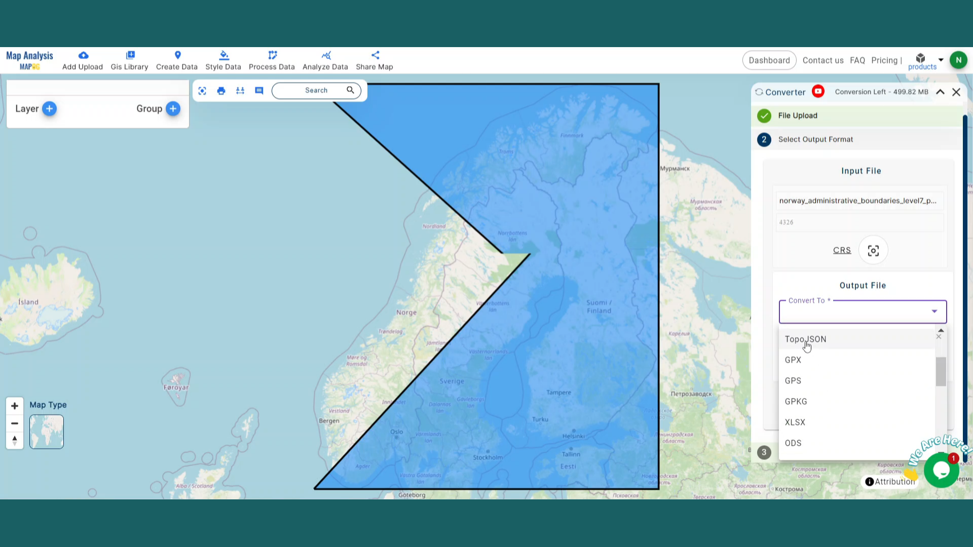 Converting GeoJSON to TopoJSON with MAPOG