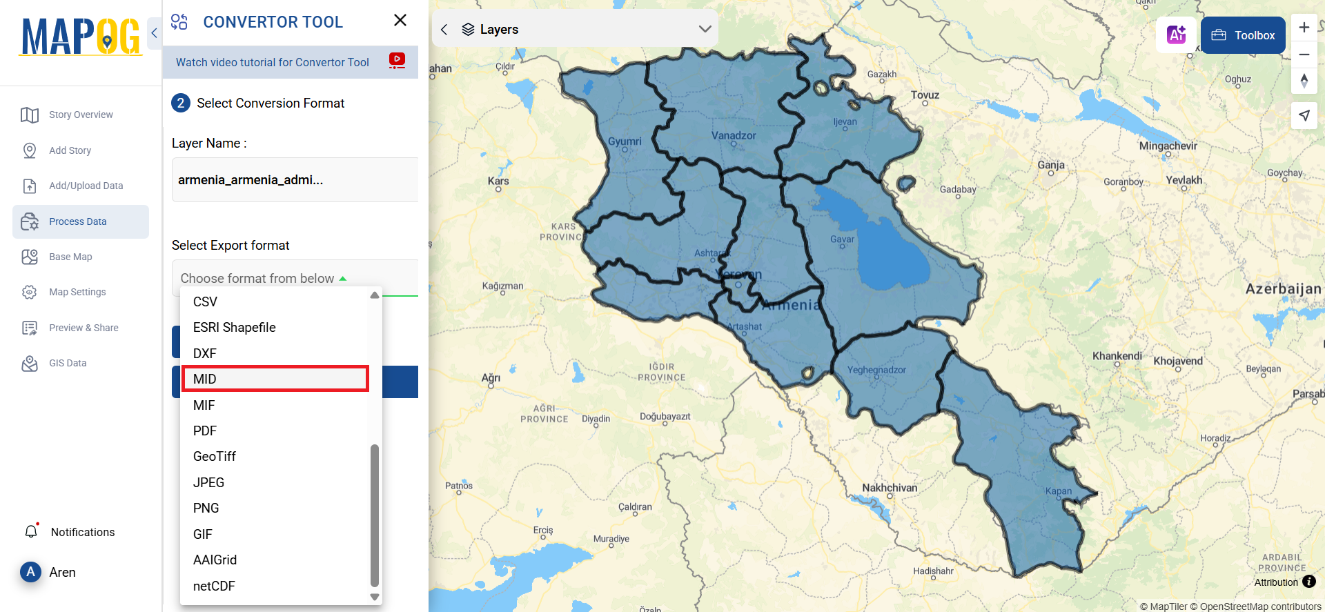 Converting GML to MID | Online GIS Data Converter