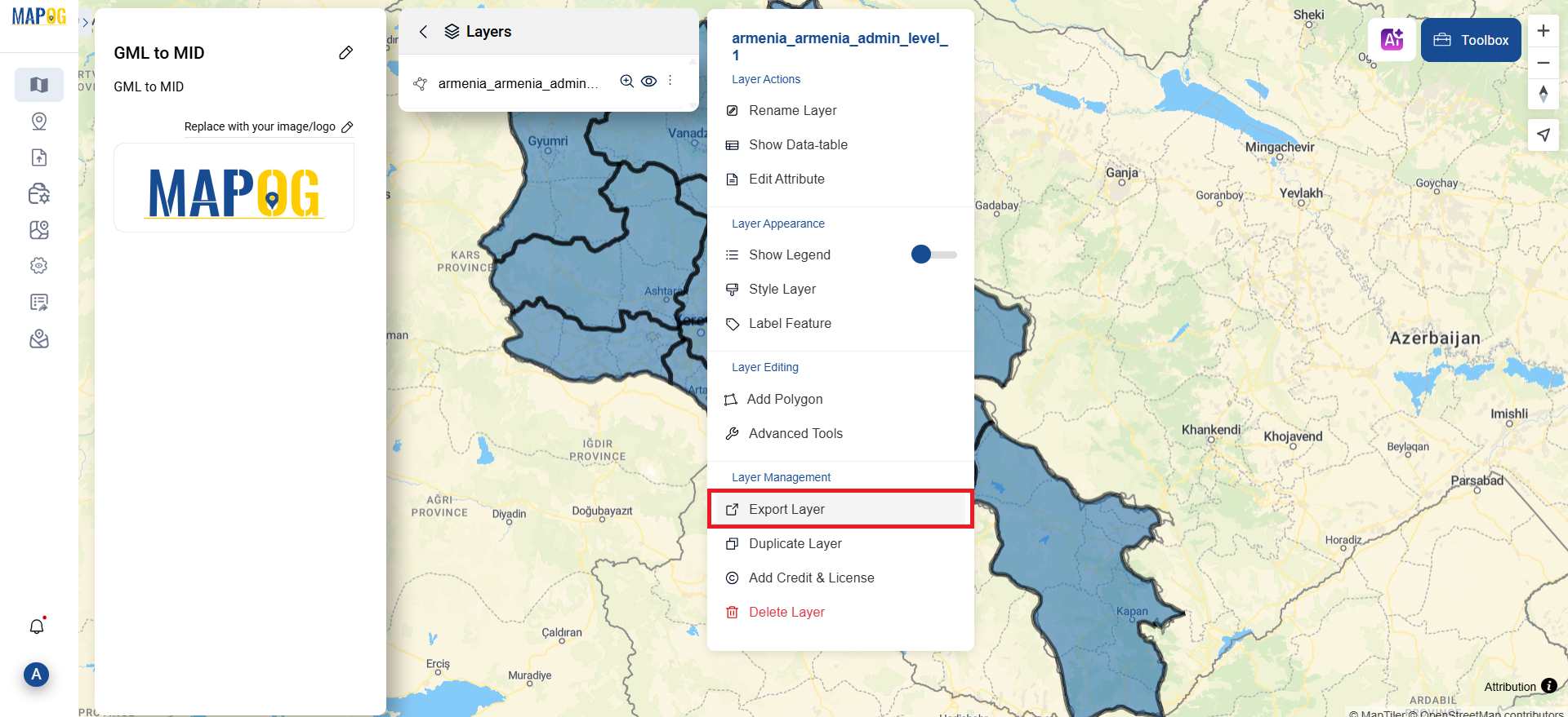 Converting GML to MID | Online GIS Data Converter