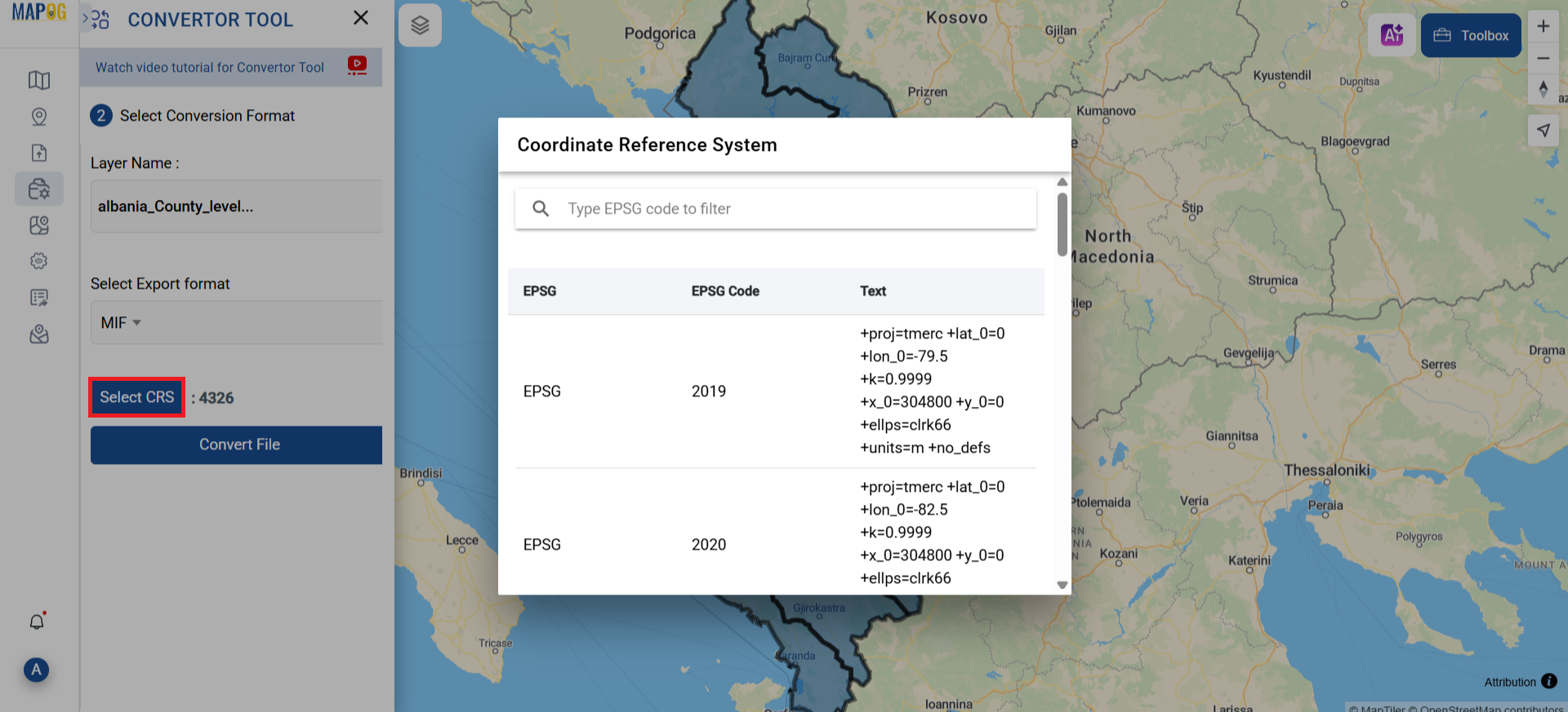 Convert GML to MIF | Online Gis Data Converter