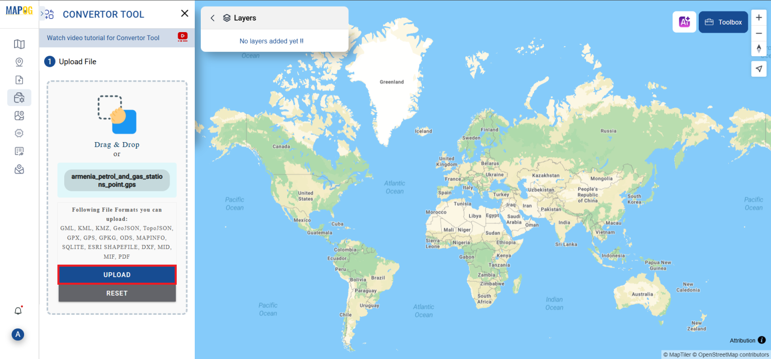 Convert GPS to GeoJSON | Online GIS Data Converter