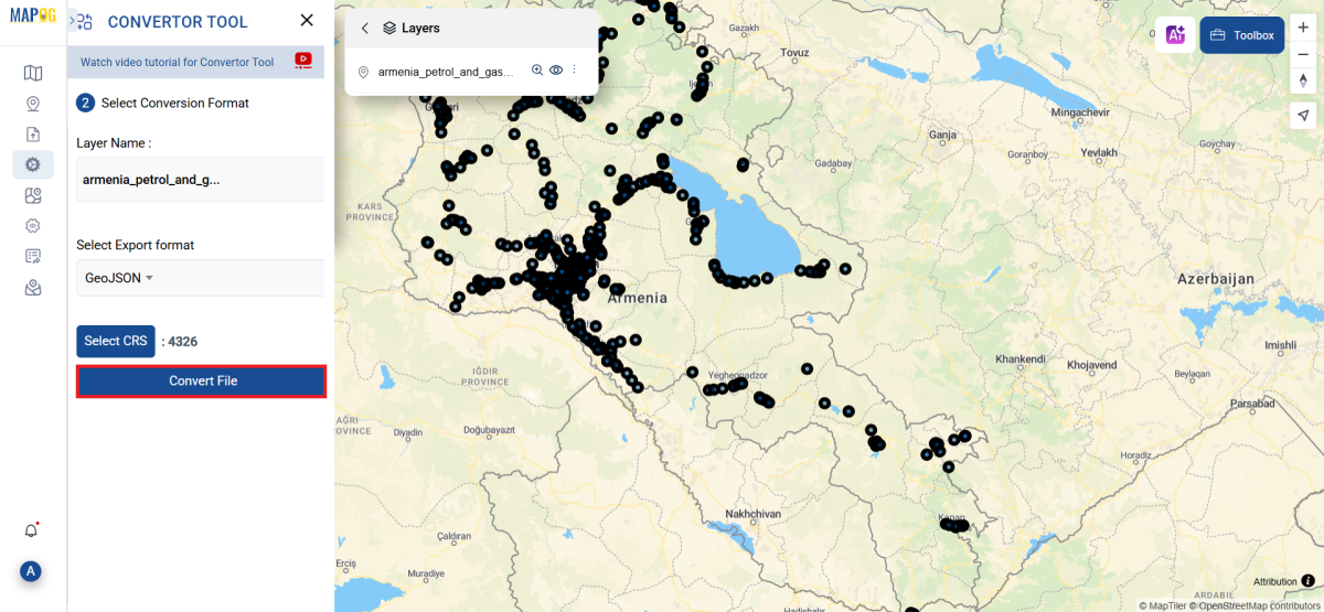 Convert GPS to GeoJSON | Online GIS Data Converter