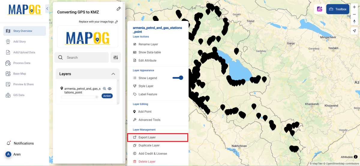 Online GIS Data Conversion | Convert GPS to KMZ