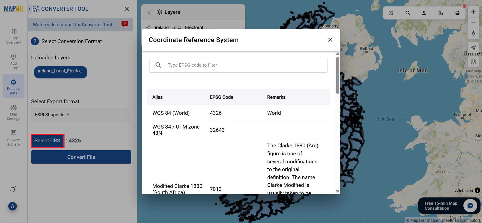 Convert SQLITE to ESRI Shapefile : Online GIS Data Converter