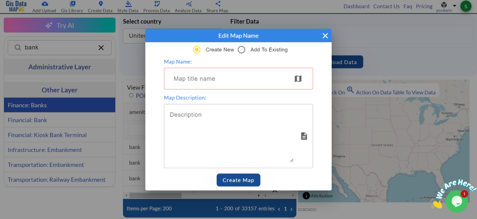 Download Bank Data in Shapefile, KML, GeoJSON, and More - Filter and ...