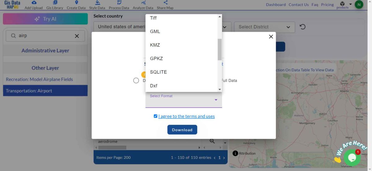 Download Airport data in Shapefile, KML , MIf +15 GIS format - Filter ...