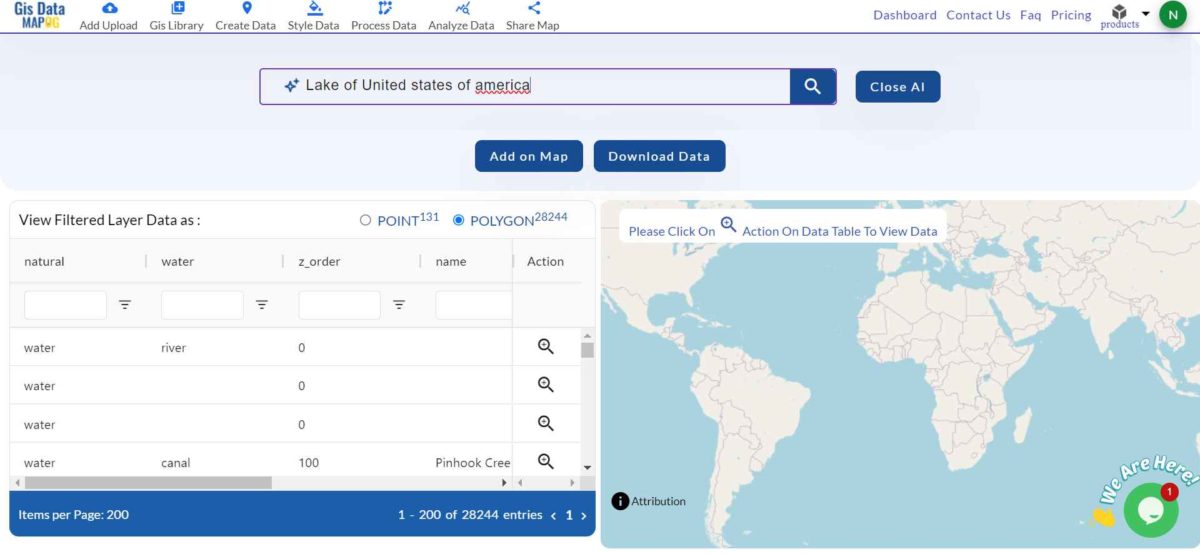 Download Lake Data in Shapefile, KML , GKPG +15 GIS format - Filter and ...