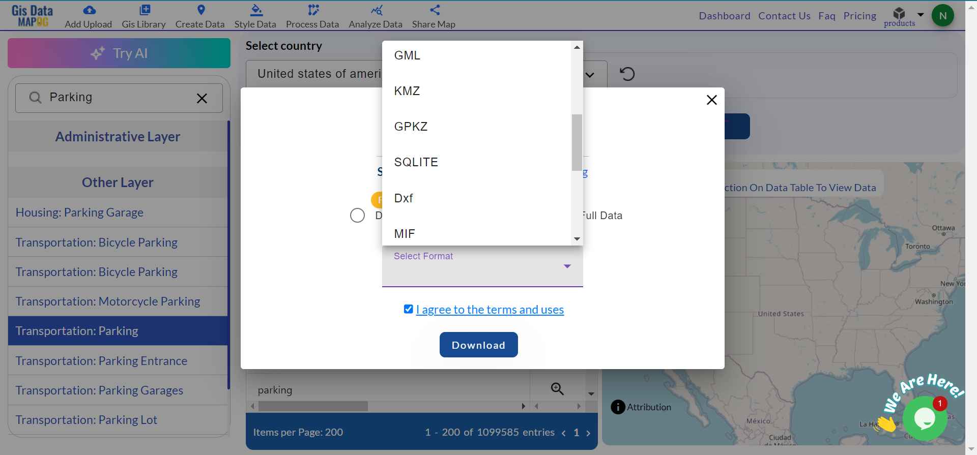 Download Parking data in Shapefile, KML, MIF +15 GIS format - Filter ...