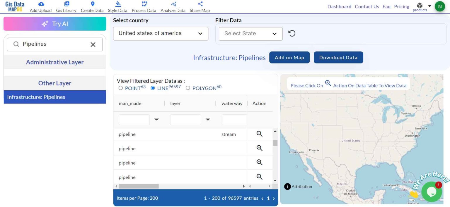 Download Pipeline data in Shapefile, KML , Tiff +15 GIS format - Filter ...
