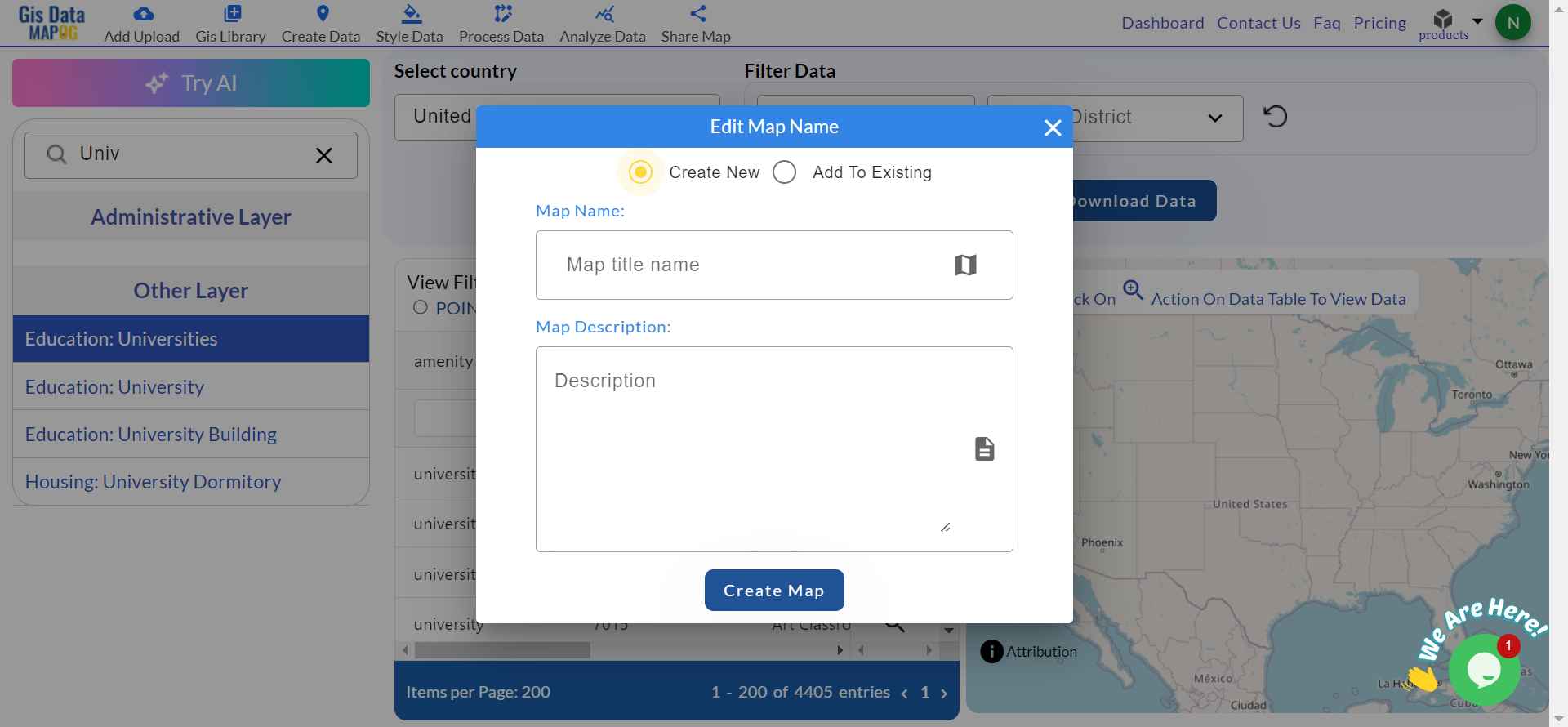 Download University Data in Shapefile, KML , KMZ +15 GIS format - Filter and download