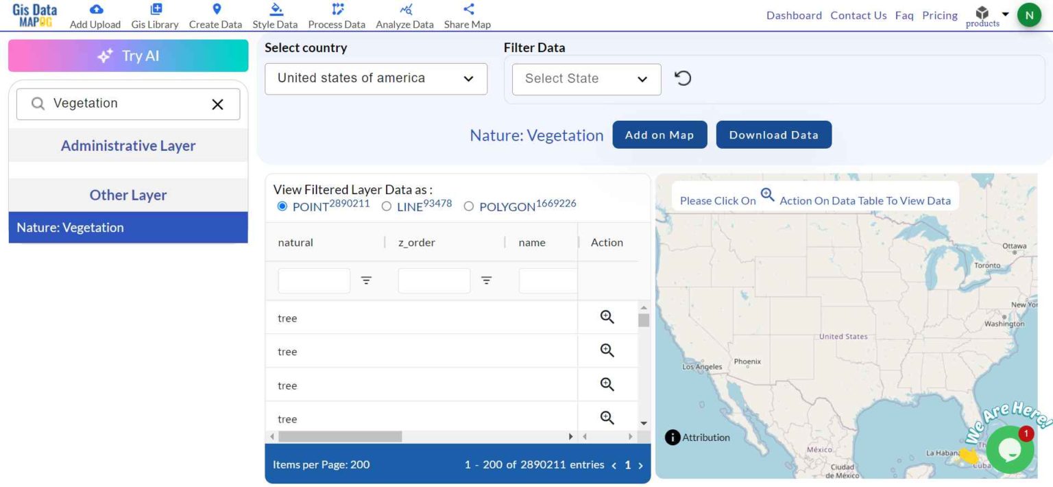 Download Vegetation Area in Shapefile, KML, KMZ +15 GIS format - Filter ...