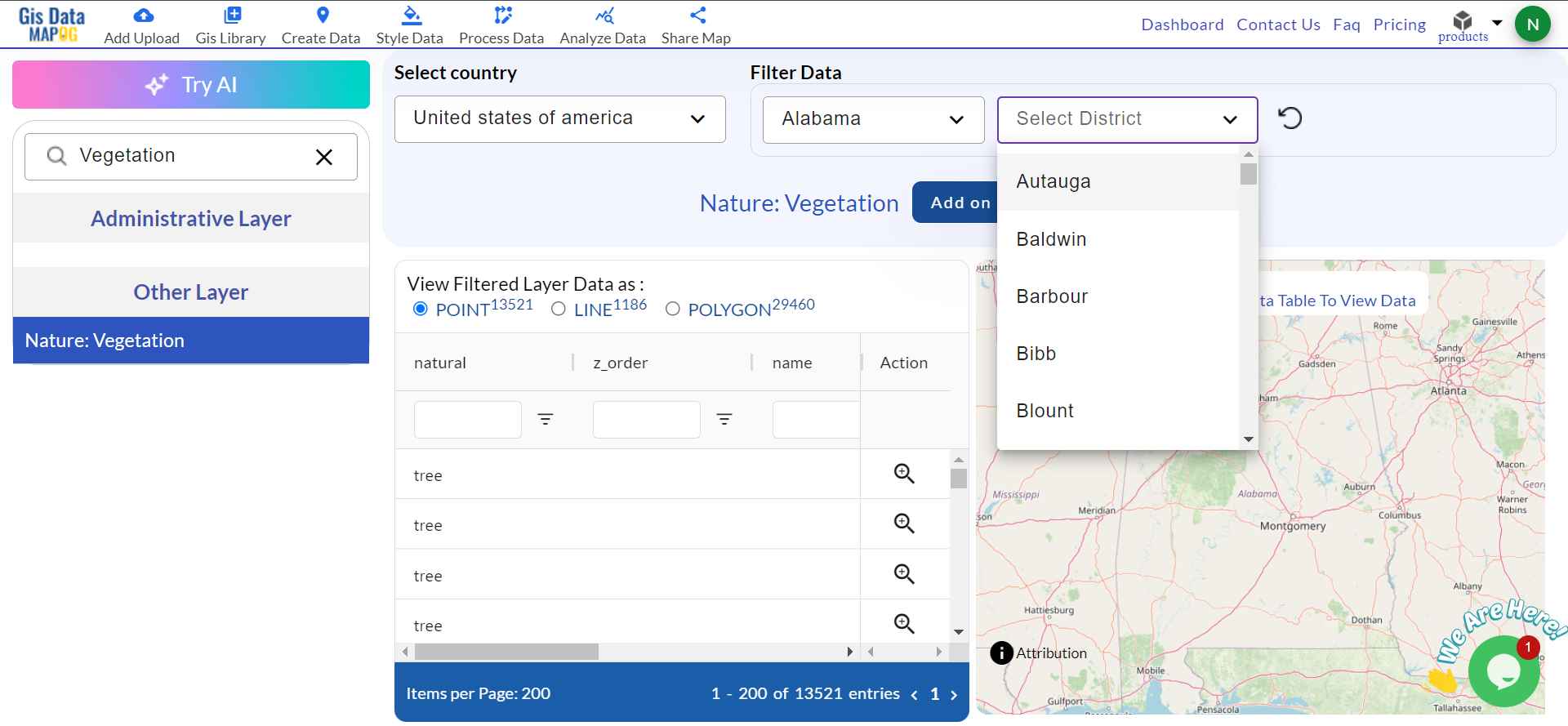Download Vegetation Area in Shapefile, KML, KMZ +15 GIS format - Filter ...