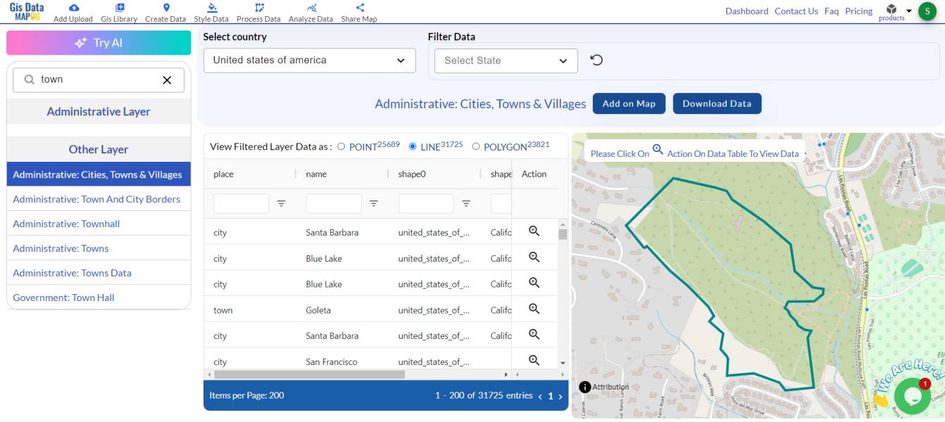Download Cities, Towns & Villages Data in Shapefile, KML, GeoJSON + 15 ...