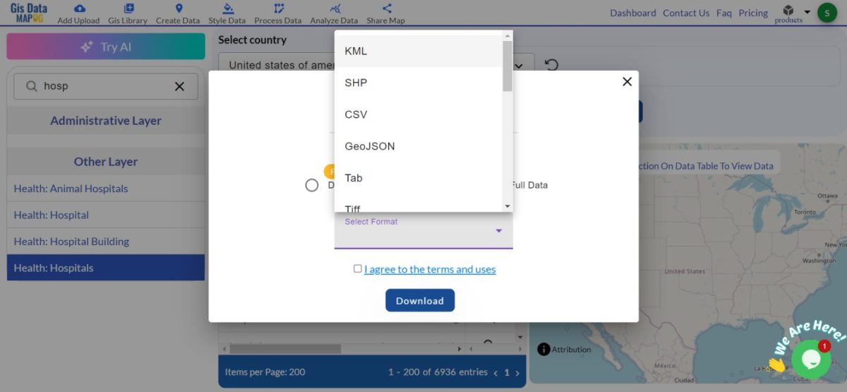 Download Hospital Data in Shapefile, KML, GeoJSON, and More – Filter ...