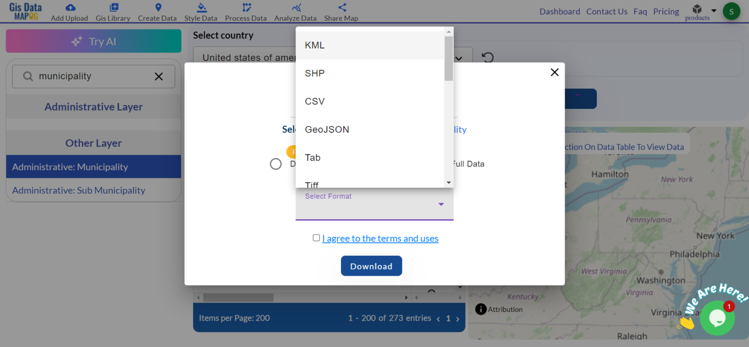 Download Municipality Data in Shapefile, KML, GeoJSON, and More ...