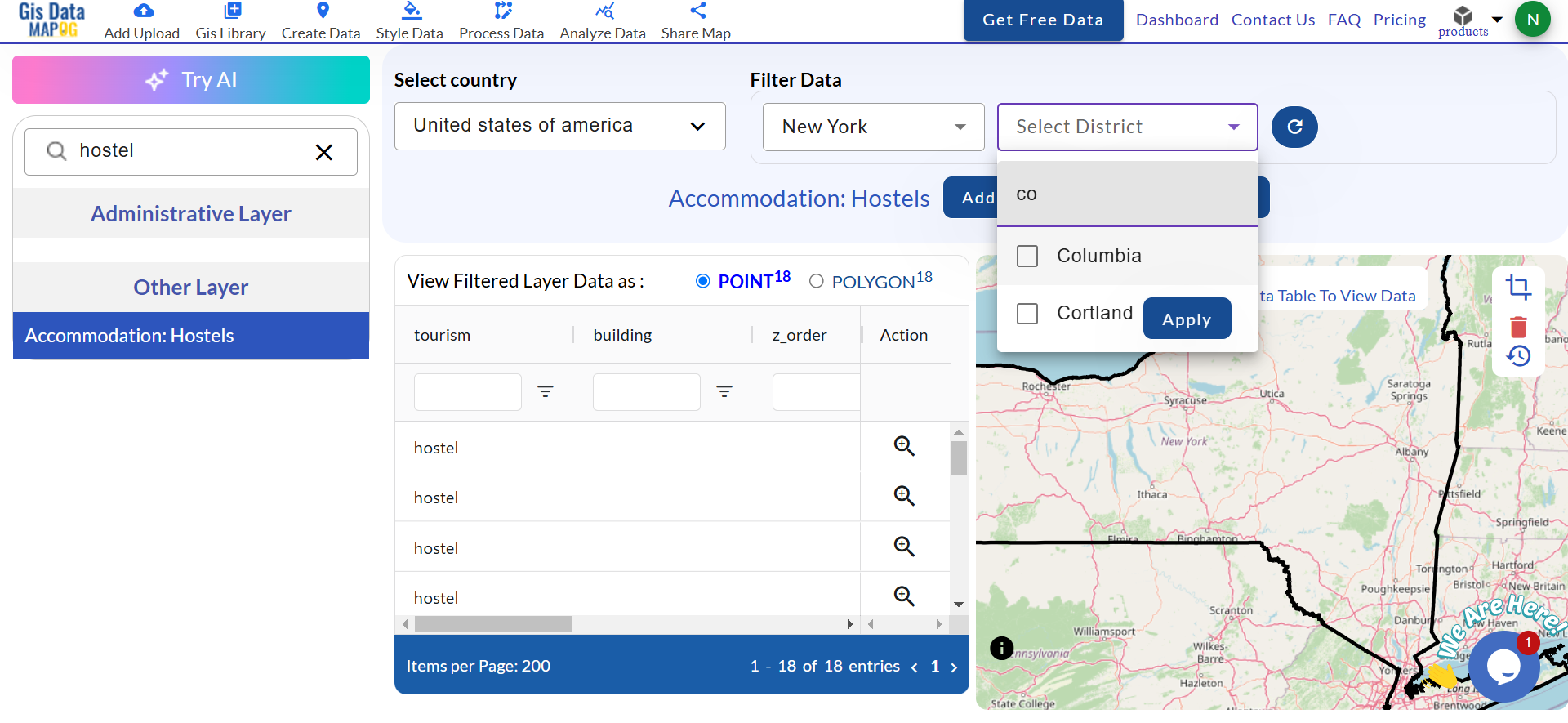 Download Hostels Data in Shapefile, KML, MID +15 GIS Formats Using GIS ...