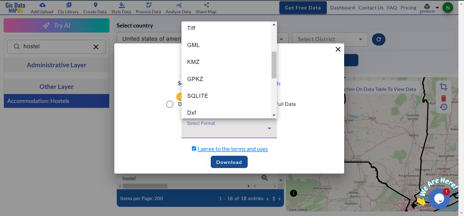 Download Hostels Data in Shapefile, KML, MID +15 GIS Formats Using GIS ...