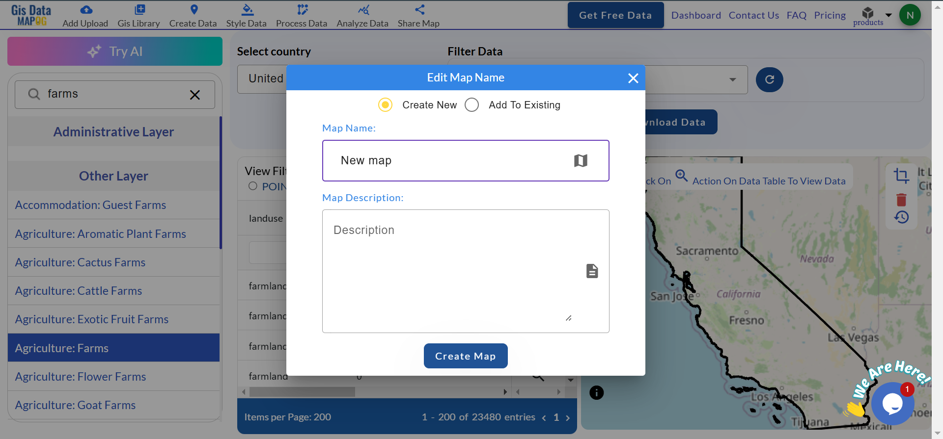 Download Farms data in Shapefile, KML, GKPG +15 GIS format - Filter and ...