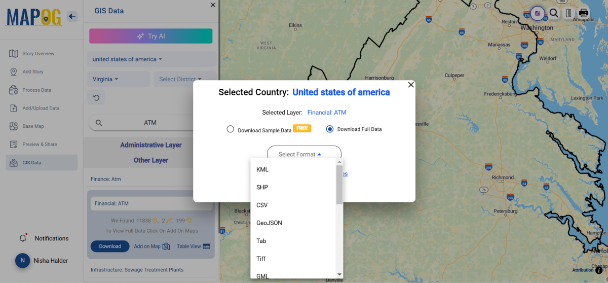 Download ATM Data in Shapefile, KML, MID +15 GIS Formats Using GIS Data ...