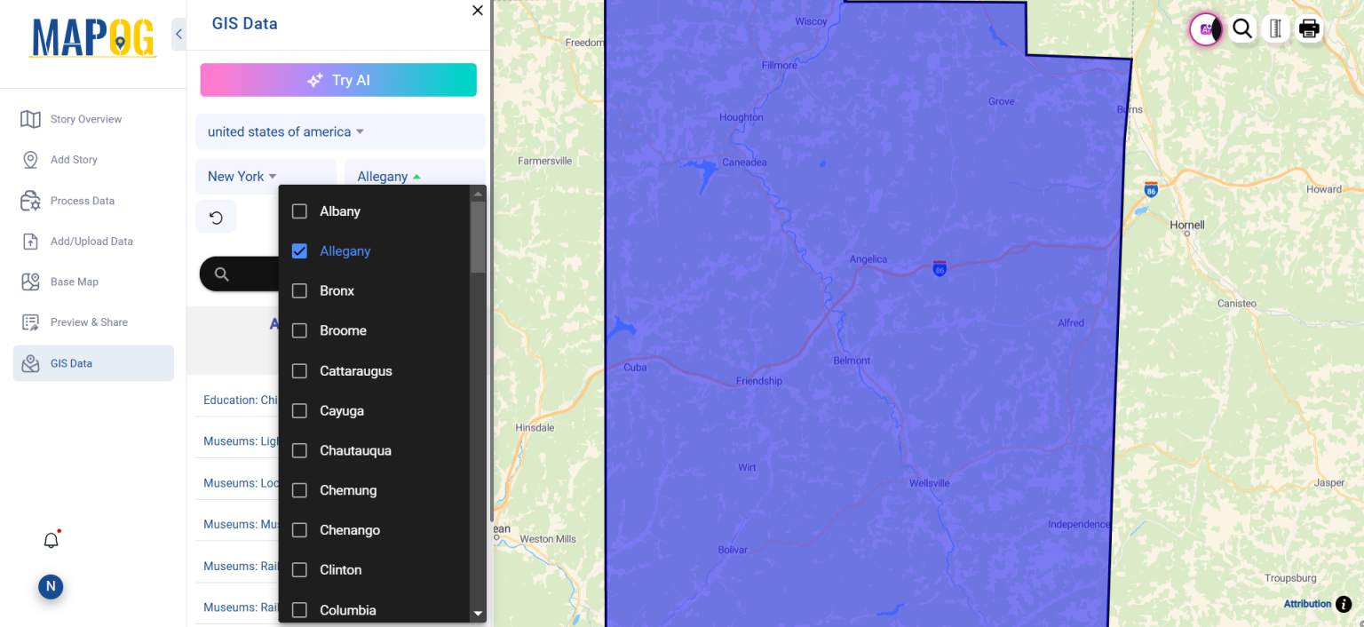 Download Museum Data in Shapefile, KML, MID +15 GIS Formats
