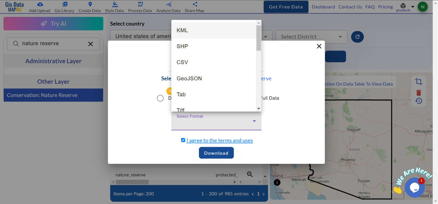 Download Nature Reserve Data in Shapefile, KML, MID +15 GIS Formats ...